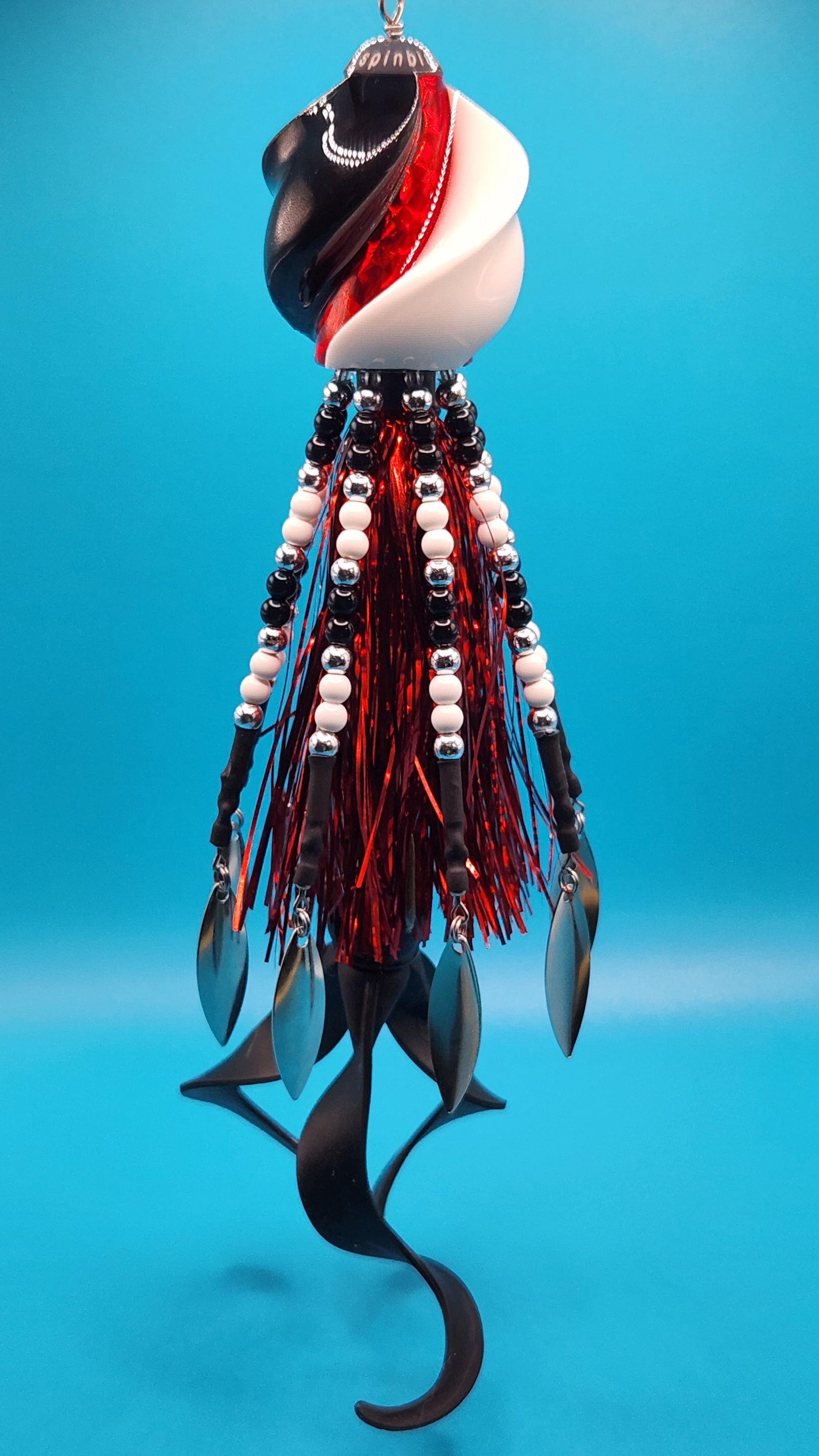 Spinblaster - White/Black/Red – Spinblaster™ Lures